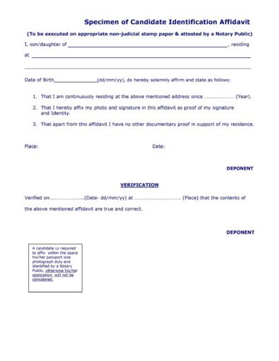 48 Free Affidavit of Identity Forms (MS Word) ᐅ TemplateLab