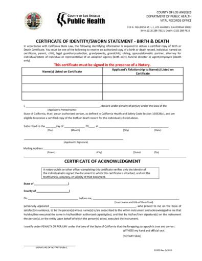 48 Free Affidavit of Identity Forms (MS Word) ᐅ TemplateLab