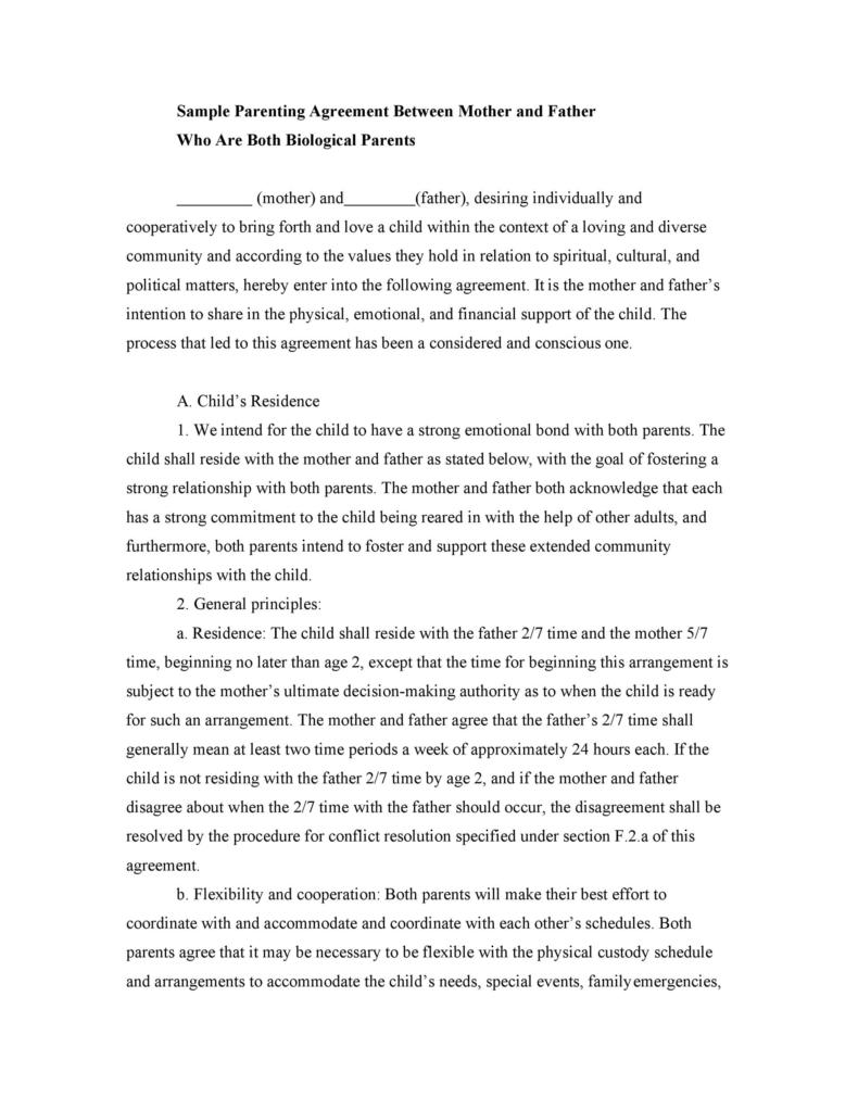 32 Free Child Support Agreement Templates (PDF & MS Word)