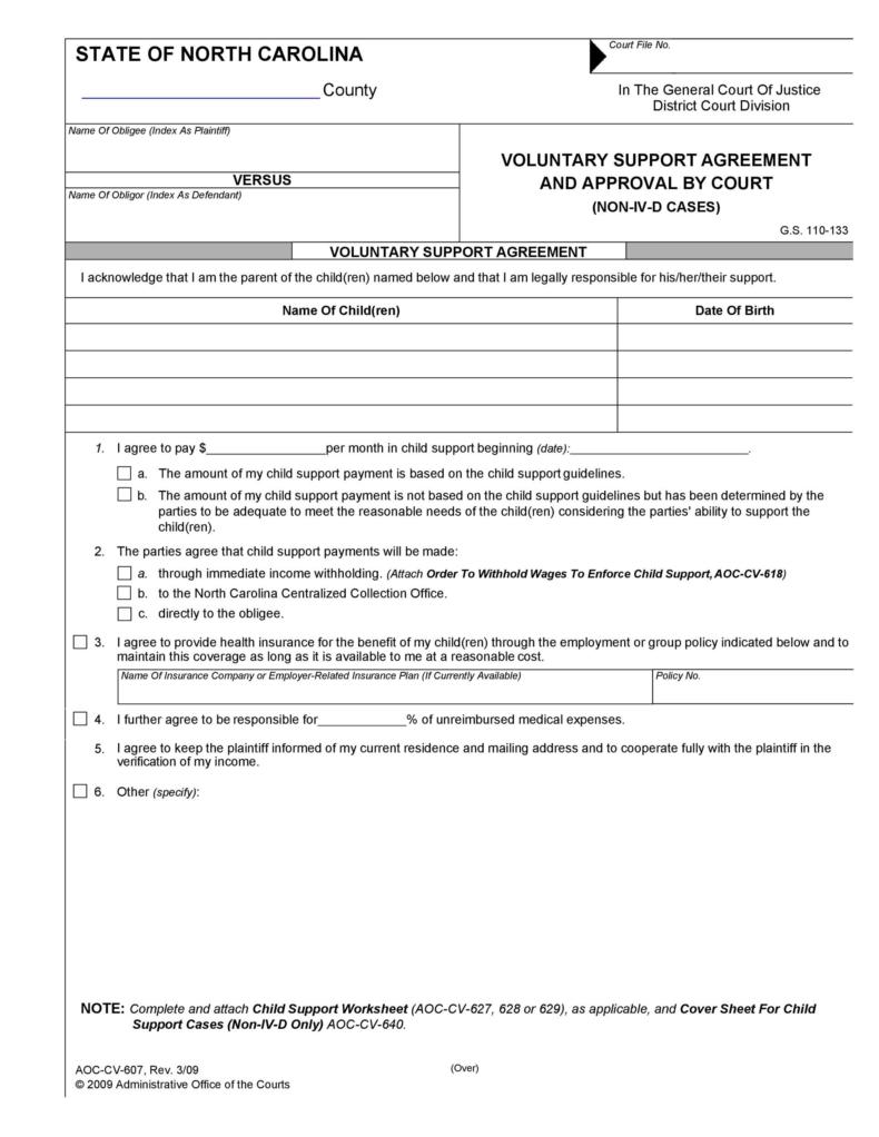 32 Free Child Support Agreement Templates (PDF & MS Word)