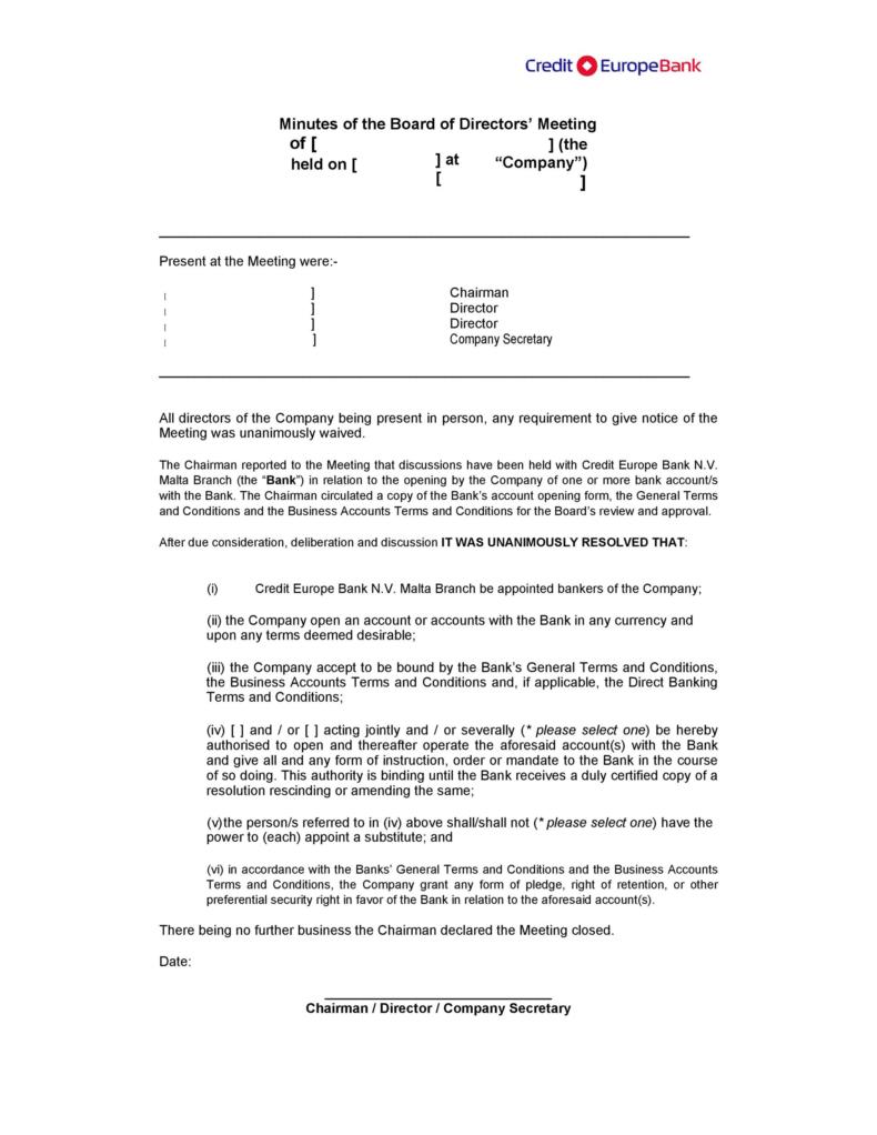 33 Professional Corporate Minutes Templates (Word/PDF) ᐅ TemplateLab