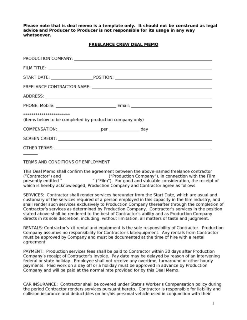 50 Simple Deal Memo Templates (& Layouts) ᐅ TemplateLab