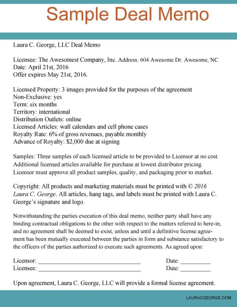 50 Simple Deal Memo Templates (& Layouts) ᐅ TemplateLab