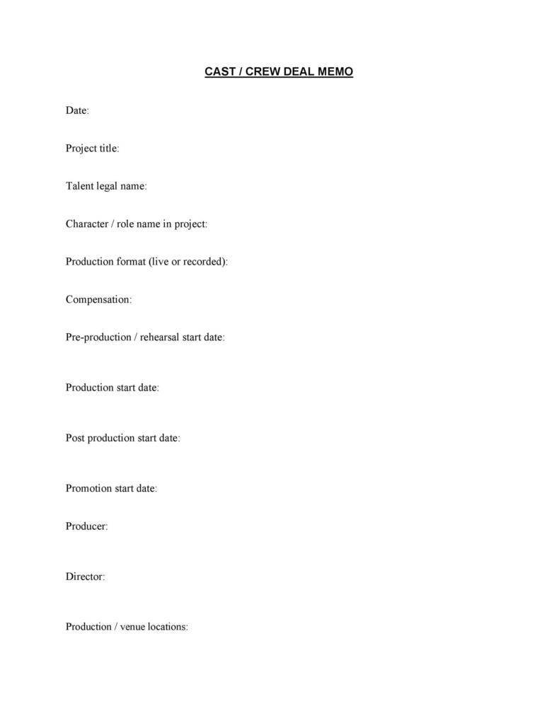 50 Simple Deal Memo Templates (& Layouts) ᐅ TemplateLab