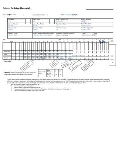 50 Printable Driver's Daily Log Books [Templates & Examples]