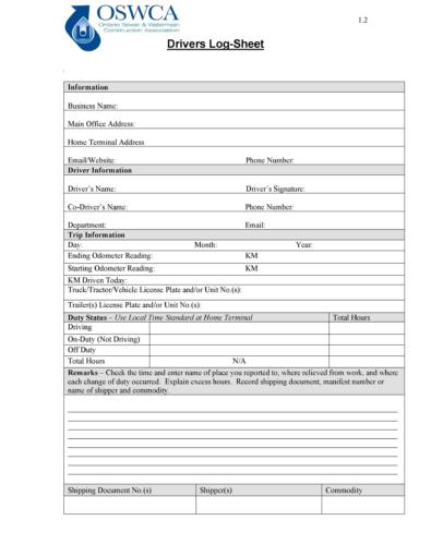 50 Printable Driver's Daily Log Books [Templates & Examples]