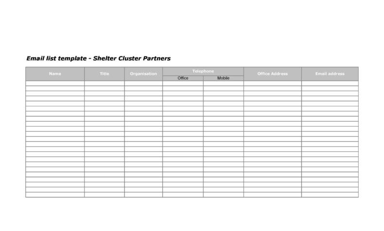 37 Free Email List Templates (PDF, MS Word & Excel) ᐅ TemplateLab