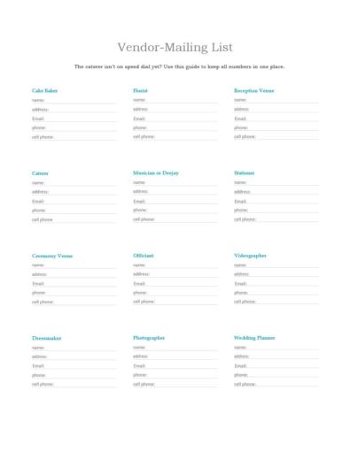 37 Free Email List Templates (PDF, MS Word & Excel) ᐅ TemplateLab