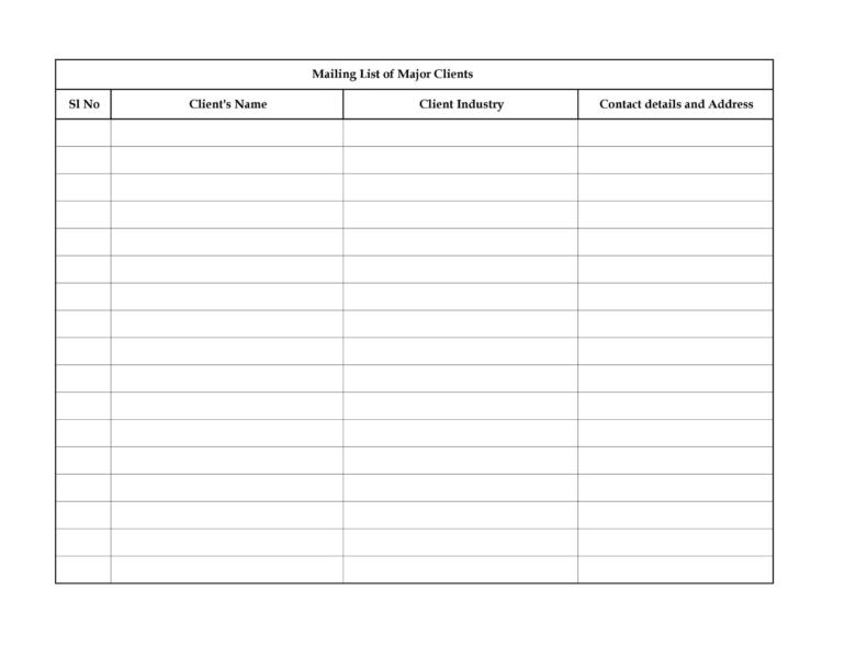 37 Free Email List Templates (PDF, MS Word & Excel) ᐅ TemplateLab