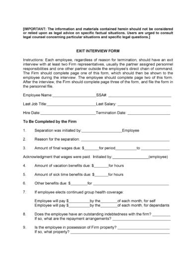 40 Best Exit Interview Templates & Forms ᐅ TemplateLab