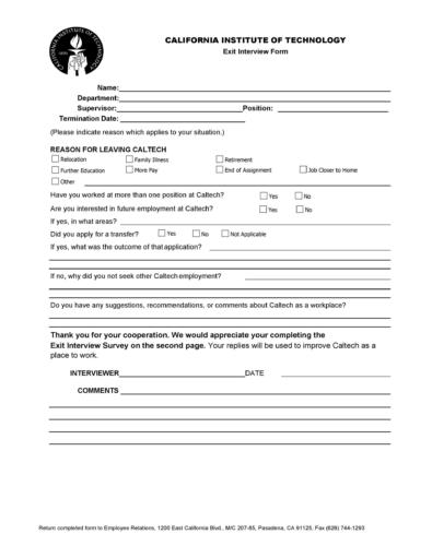 40 Best Exit Interview Templates & Forms ᐅ TemplateLab