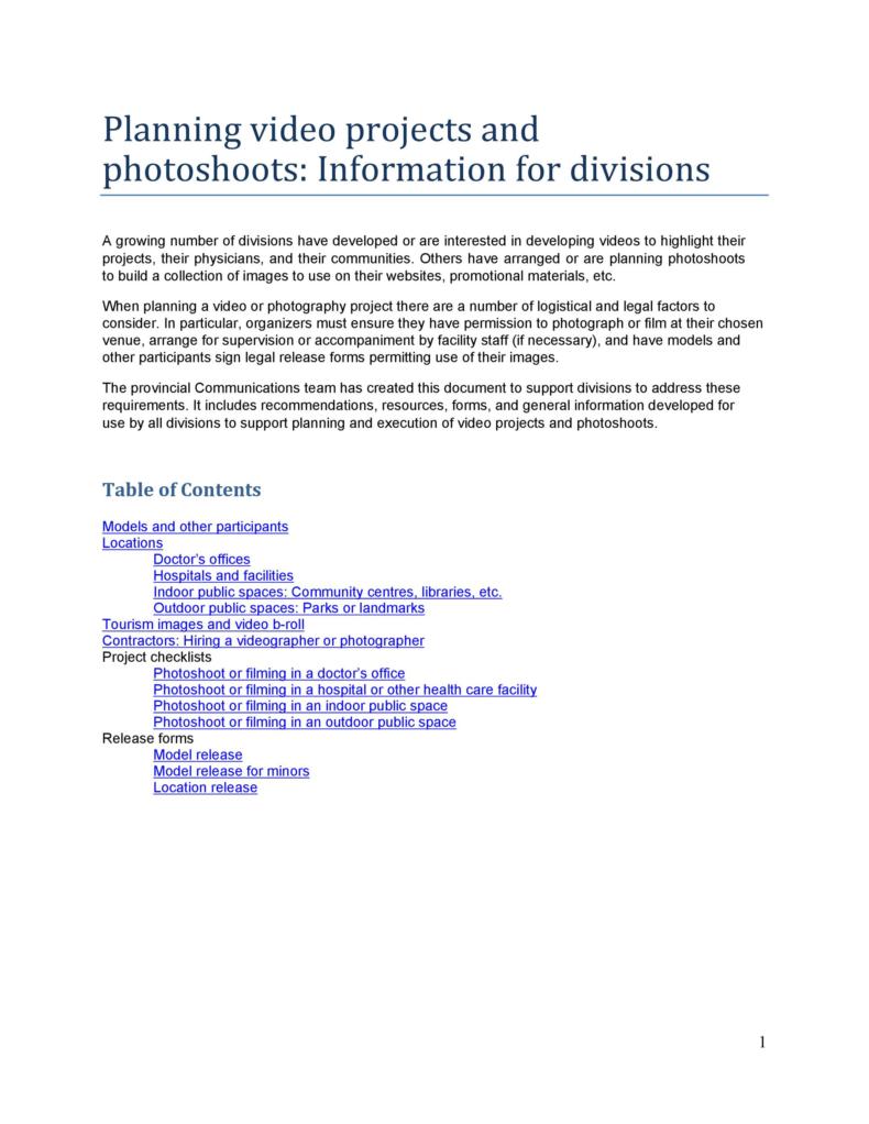 50 FREE Location Release Forms [for Film / Documentary / Video]
