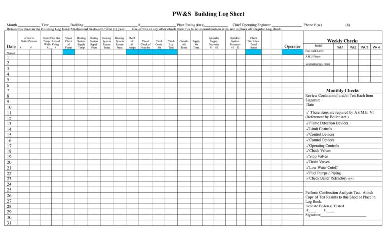 50 Printable Log Sheet Templates [Direct Download] ᐅ TemplateLab