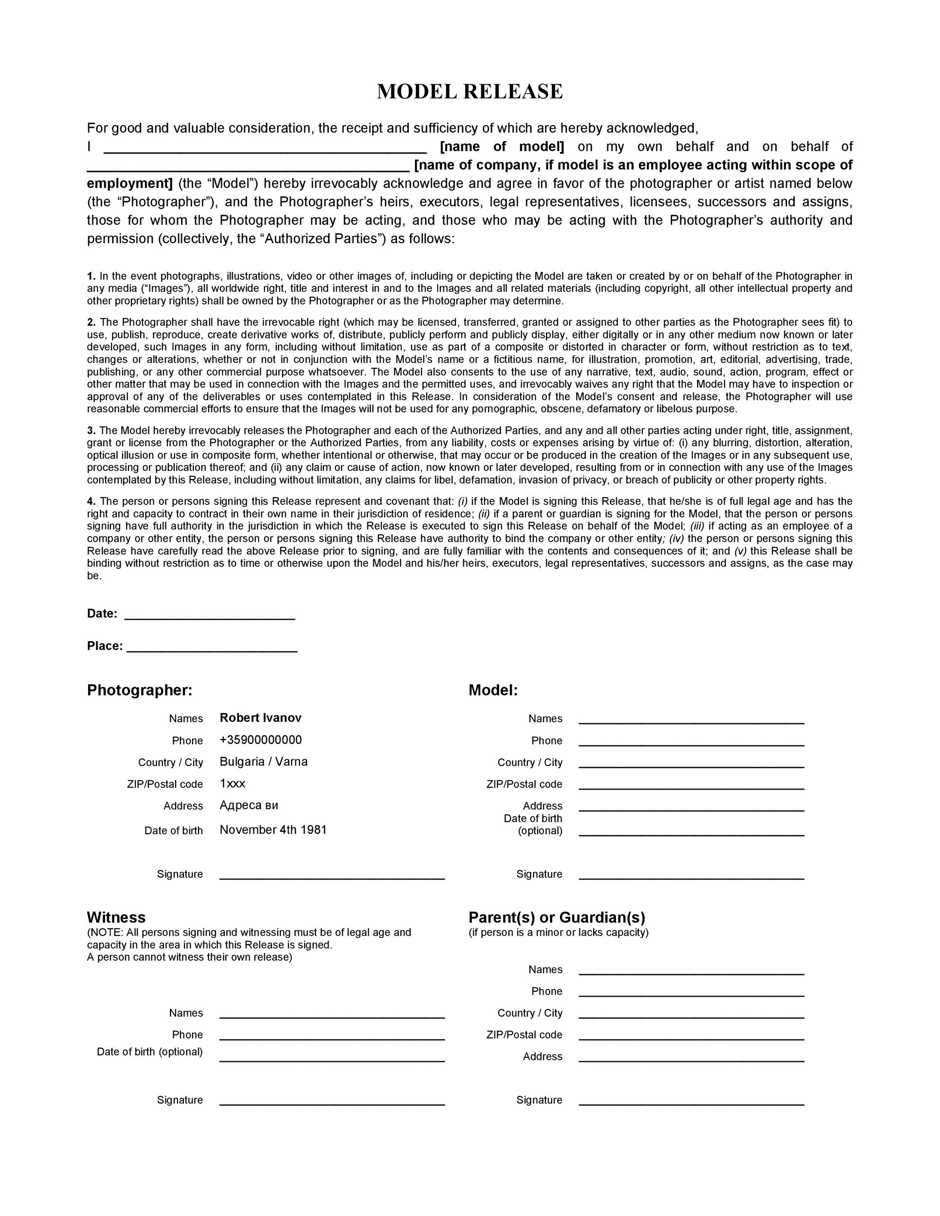 50 Meilleurs formulaires de décharge de modèle (modèles gratuits) ᐅ ...