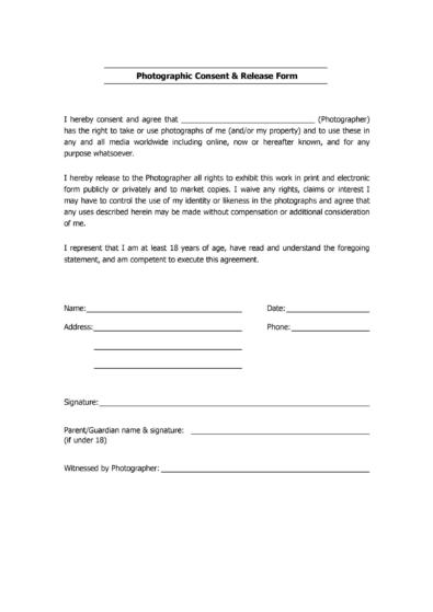 50 Best Model Release Forms (Free Templates) ᐅ TemplateLab