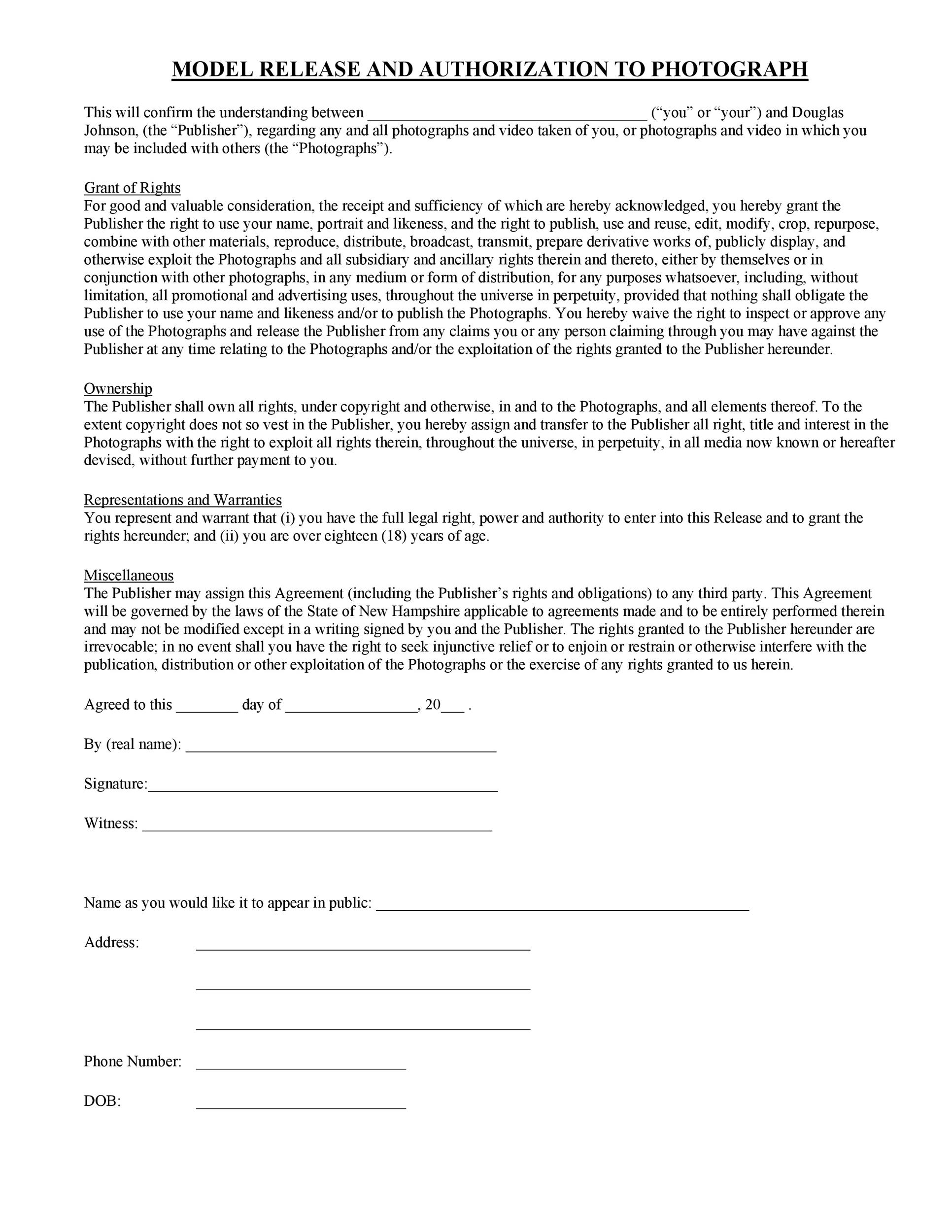 50 Meilleurs formulaires de décharge de modèle (modèles gratuits) ᐅ ...