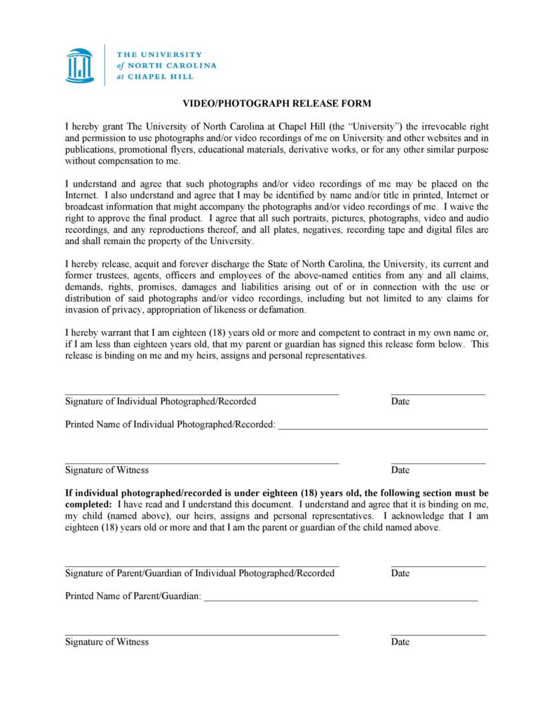 50 Best Model Release Forms (Free Templates) ᐅ TemplateLab