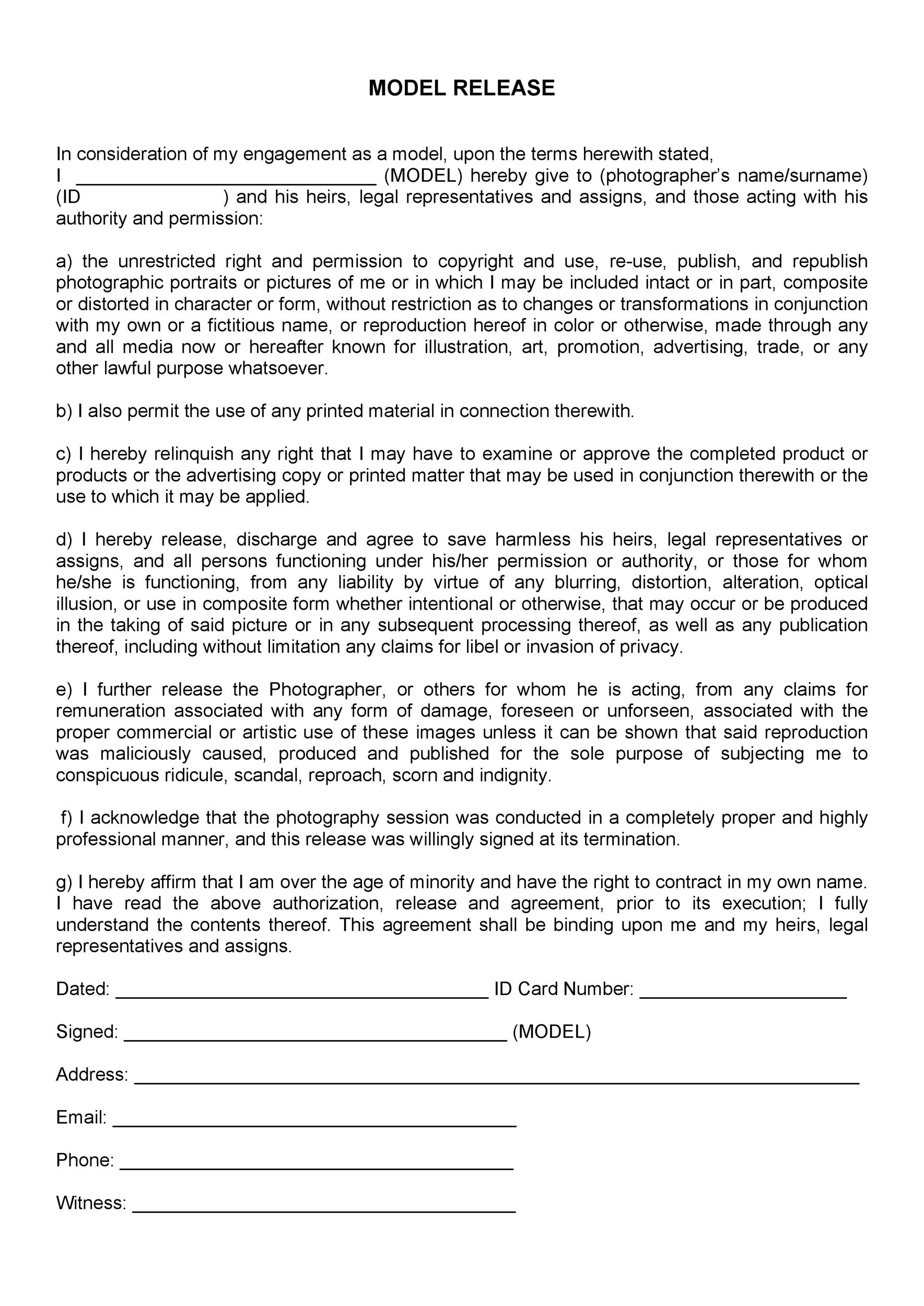 50 Meilleurs formulaires de décharge de modèle (modèles gratuits) ᐅ ...