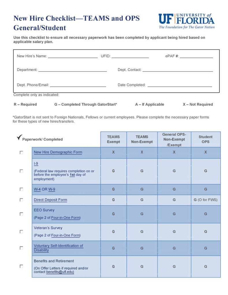 50 Useful New Hire Checklist Templates Forms TemplateLab 50-useful-new-hire-checklist-templates-forms-templatelab