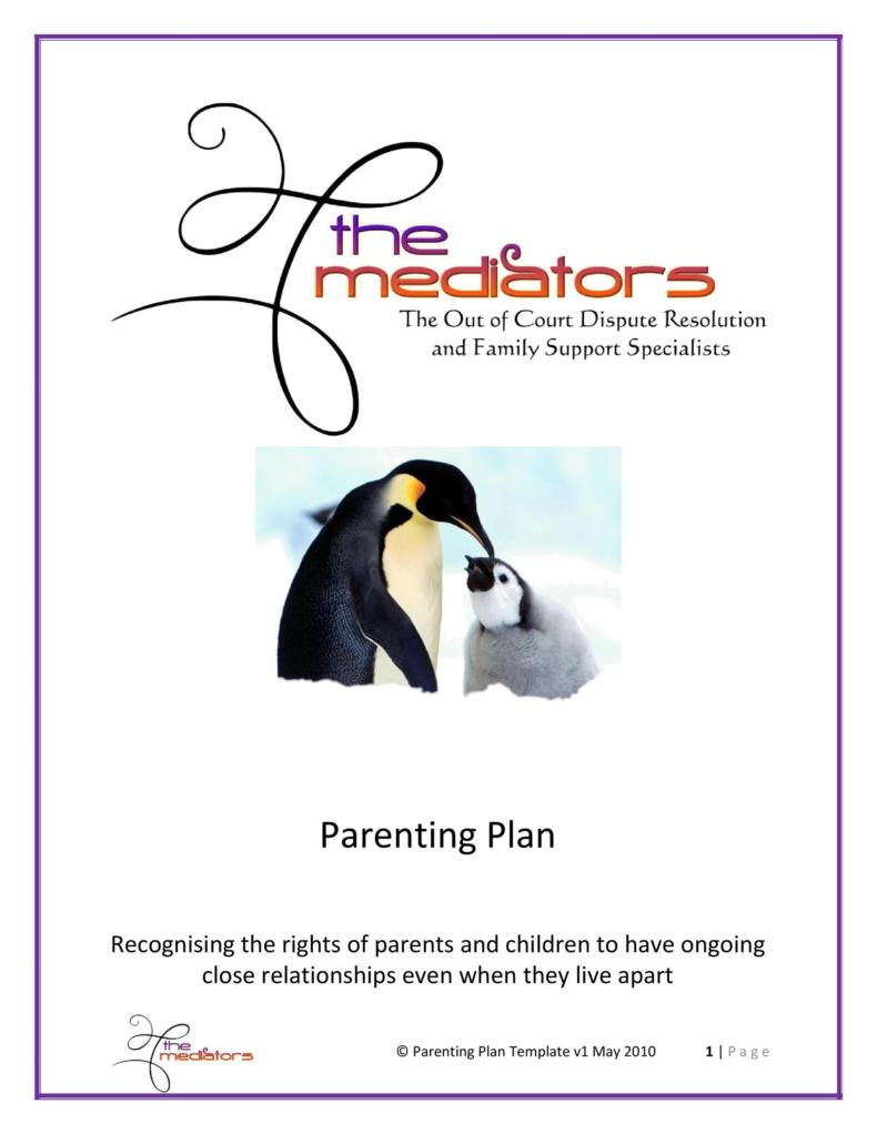 49 FREE Parenting Plan & Custody Agreement Templates