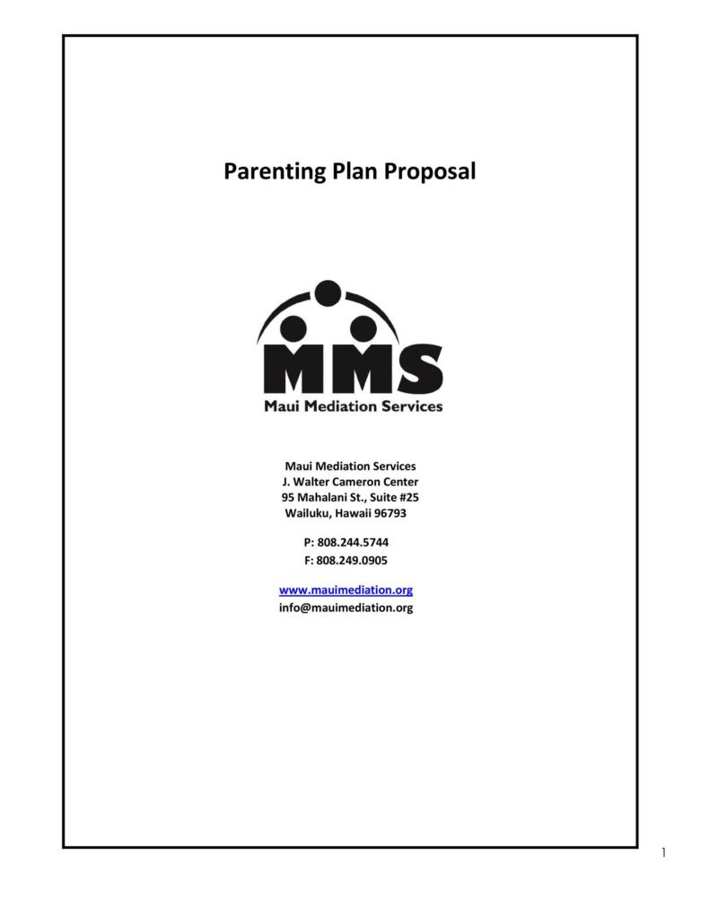 49 FREE Parenting Plan & Custody Agreement Templates