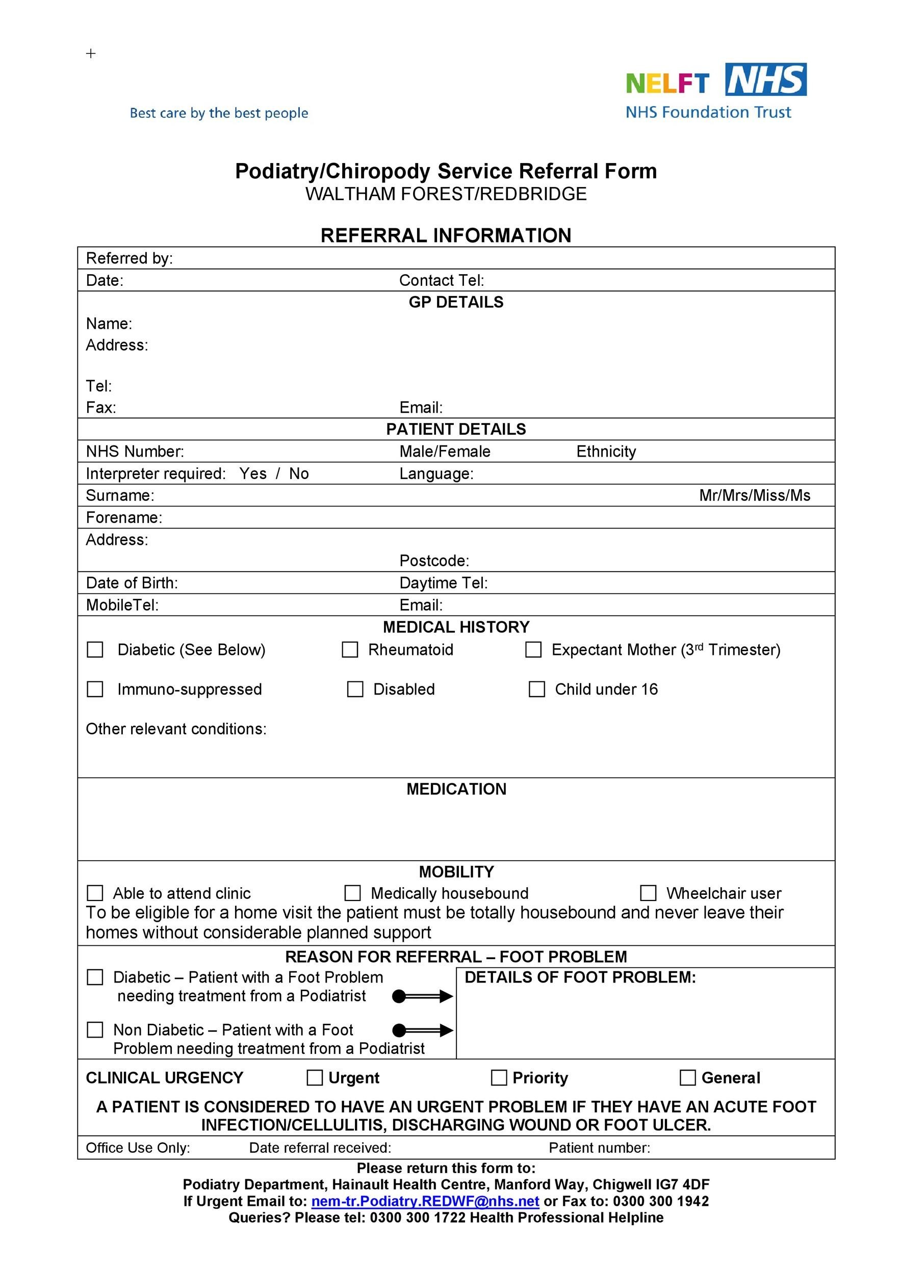 Referral Template Word Referral Template Word