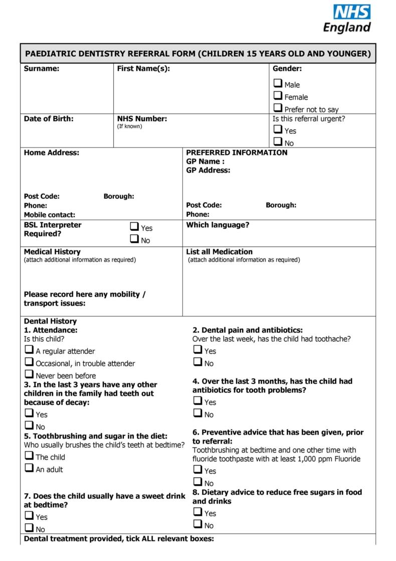 49 Referral Form Templates [Medical & General] ᐅ TemplateLab