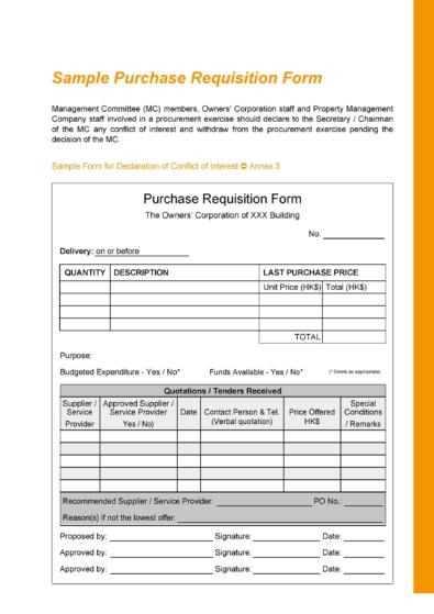 50 Professional Requisition Forms [Purchase / Materials / Lab]