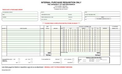 50 Professional Requisition Forms [Purchase / Materials / Lab]