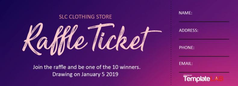 20+ Printable Raffle Ticket Templates [FREE] - TemplateLab