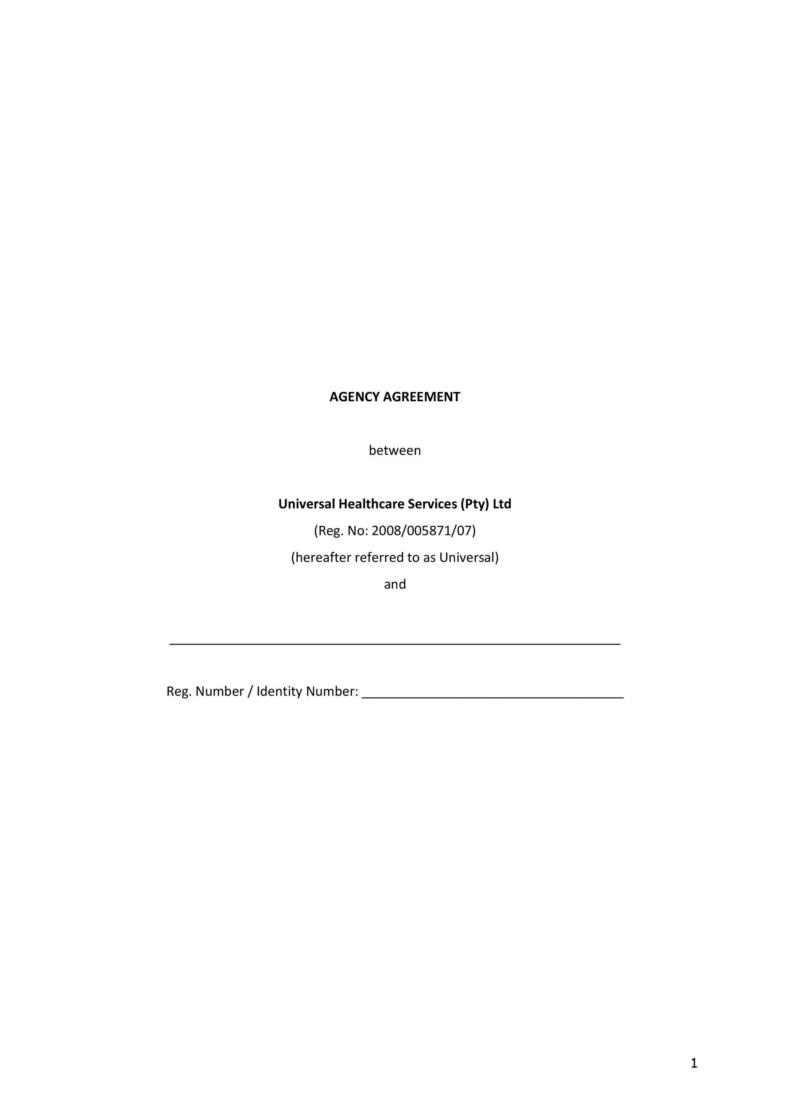 50 Free Agency Agreement Templates (MS Word) ᐅ TemplateLab