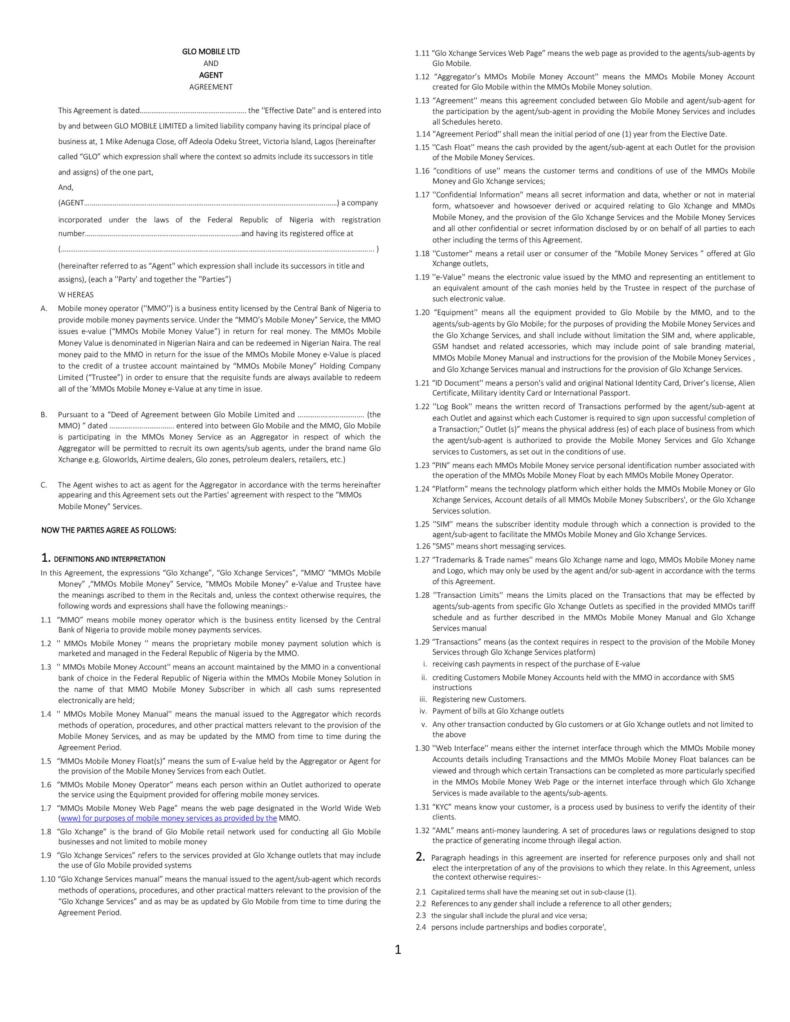 50 Free Agency Agreement Templates (MS Word) ᐅ TemplateLab