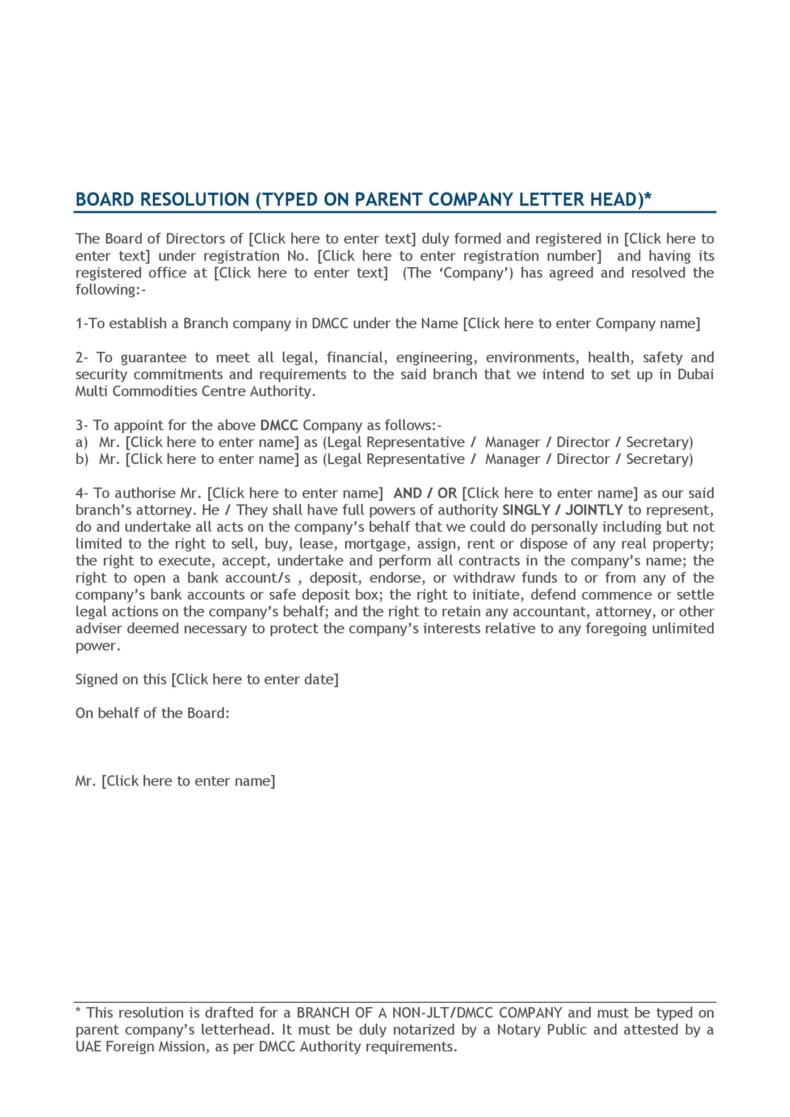 51 Best Board Resolution Templates & Samples ᐅ TemplateLab