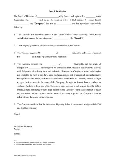 51 Best Board Resolution Templates & Samples ᐅ TemplateLab