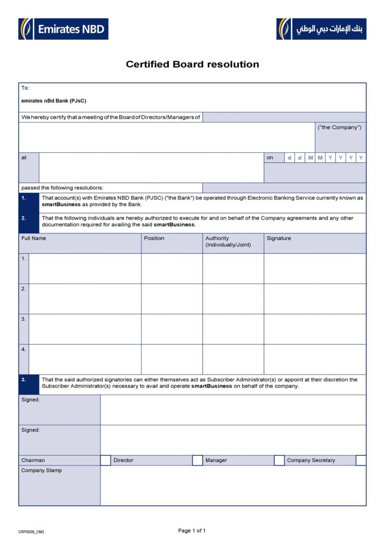 51 Best Board Resolution Templates & Samples ᐅ TemplateLab