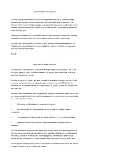 33 Professional Breach Of Contracts (Templates & Examples) ᐅ