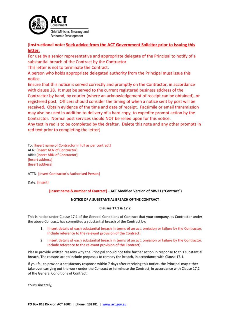 33 Professional Breach Of Contracts (Templates & Examples) ᐅ