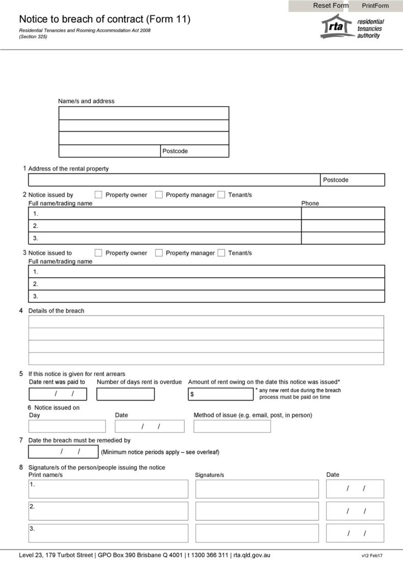 33 Professional Breach Of Contracts (Templates & Examples) ᐅ