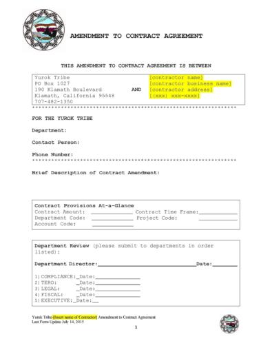 44 Professional Contract Amendment Templates & Samples ᐅ TemplateLab