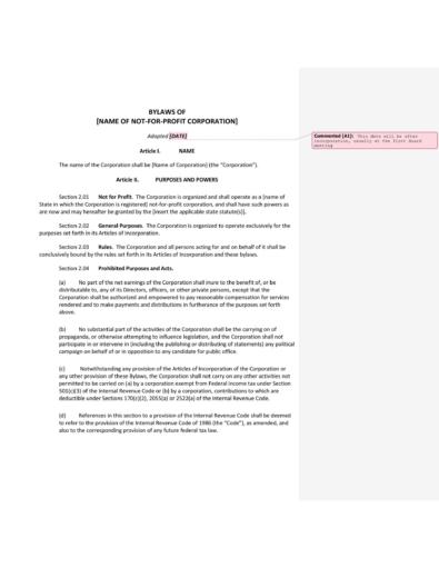 50 Simple Corporate Bylaws Templates & Samples ᐅ TemplateLab
