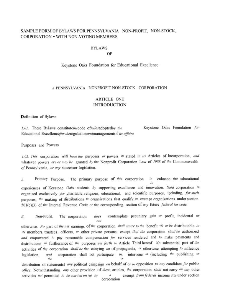 50 Simple Corporate Bylaws Templates & Samples ᐅ TemplateLab