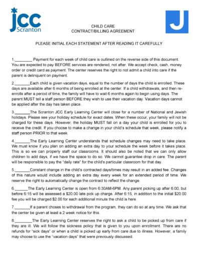 50 Daycare, Child Care & Babysitting Contract Templates [Free] ᐅ