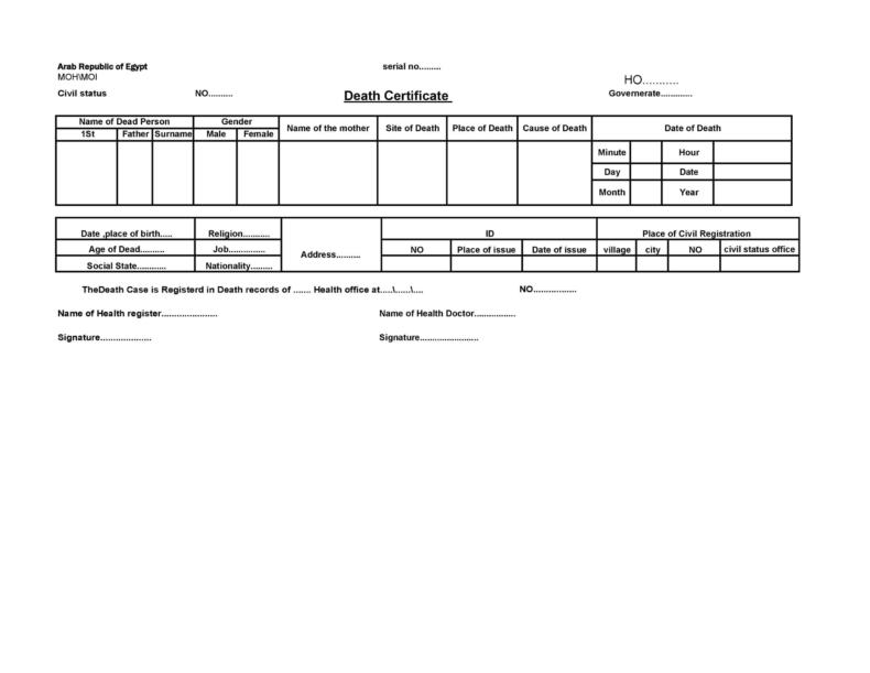 37 Blank Death Certificate Templates [100% FREE] ᐅ TemplateLab