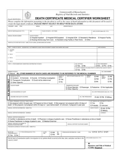 37 Blank Death Certificate Templates [100% FREE] ᐅ TemplateLab