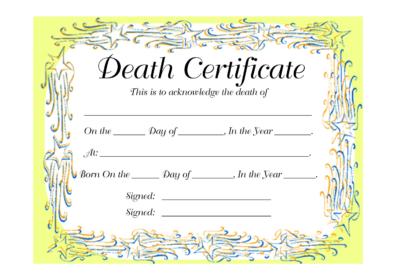 37 Blank Death Certificate Templates [100% FREE] ᐅ TemplateLab