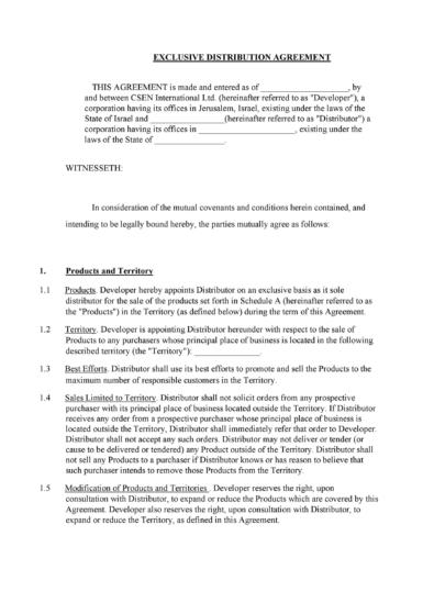 49 Best FREE Distribution Agreement Templates ᐅ TemplateLab