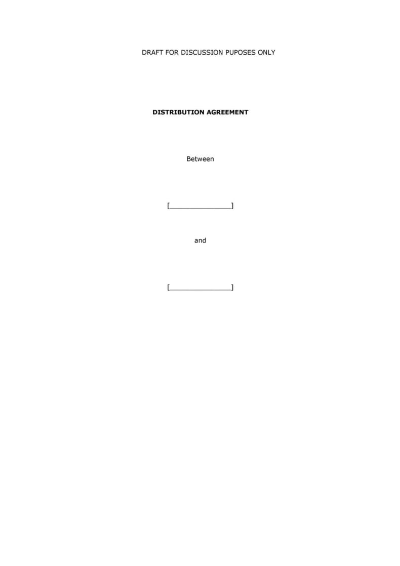 49 Best FREE Distribution Agreement Templates ᐅ TemplateLab