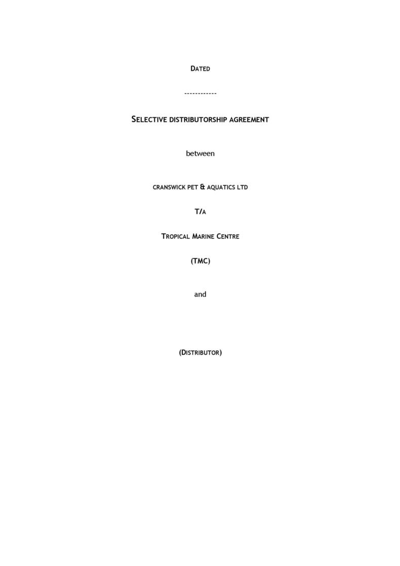 49 Best FREE Distribution Agreement Templates ᐅ TemplateLab