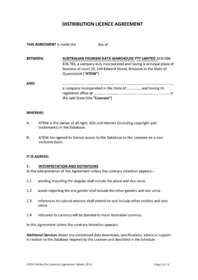 49 Best FREE Distribution Agreement Templates ᐅ TemplateLab