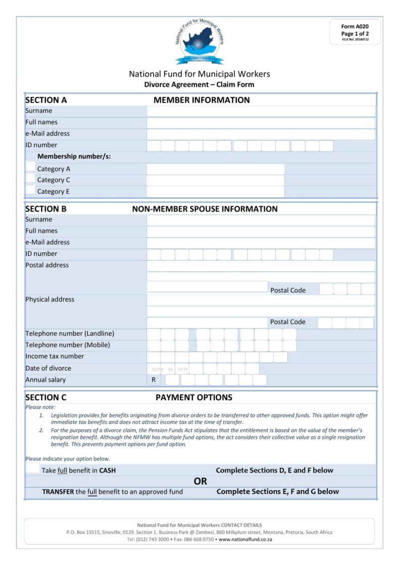 42 Printable Divorce Agreement Templates [Word]
